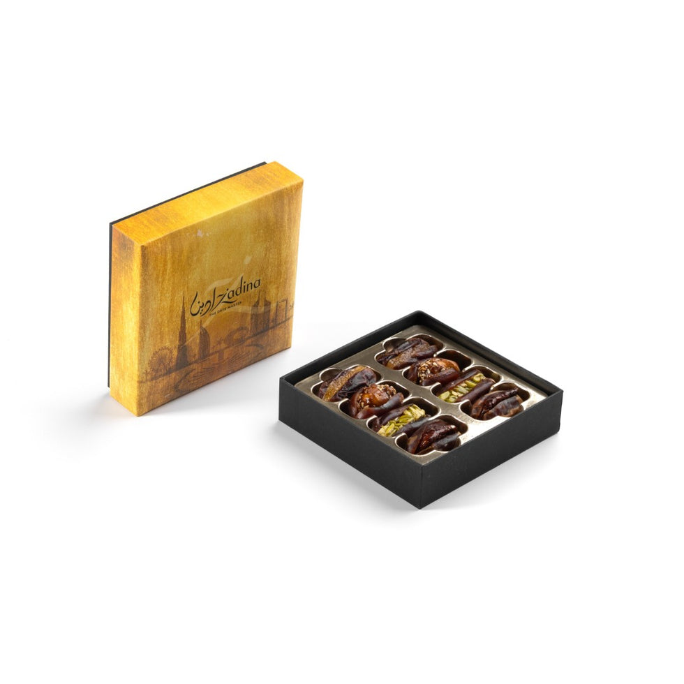 Dubai Skyline Box with Assorted Stuffed Dates - 120g