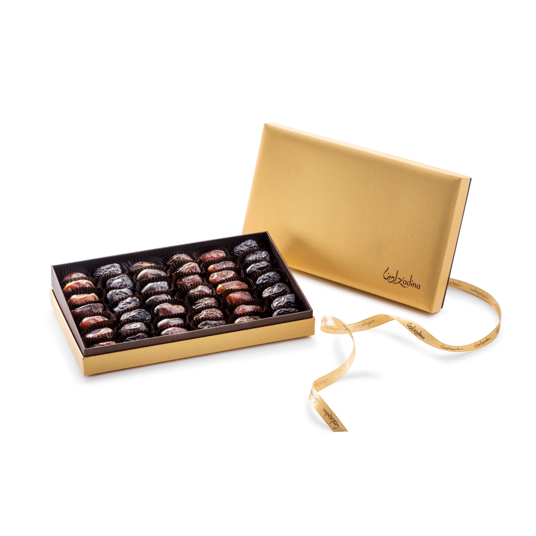 Large Gold Rectangle Box | Assorted Premium Dates Gift
